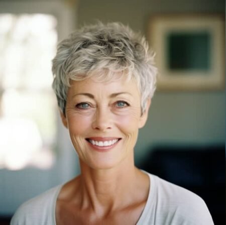 Coupe de cheveux court femme de 60 ans avec mèches : 10 idées